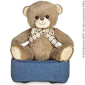 Naturally KIDS Teddy Bear Backpack, Teddy Bear Stuffed Animal, Bear Toys 3 Year Old Boys Girls