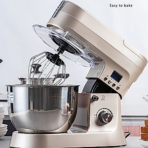 CLING 1000W Kitchen Stand Mixer Dough Mixers 10 Speed LED Liquid Crystal Display Timing Function with Dough Hook, Beater & Egg Whisk 6.2L Large Capacity