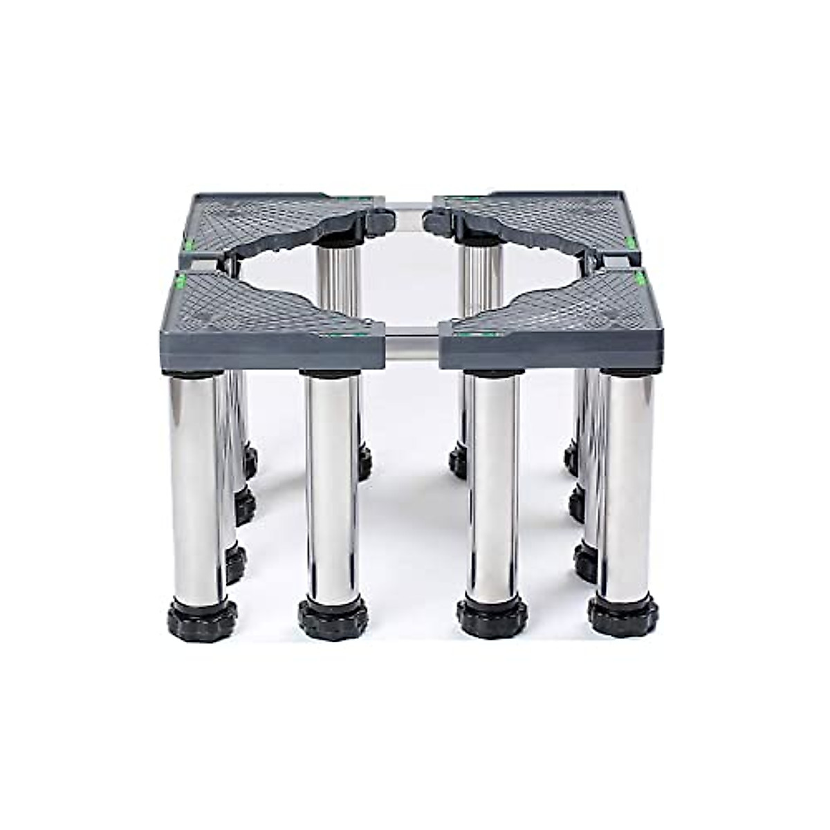 Washing Machine Base Fridge Stand Multi-Functional Adjustable Base Washer and Dryer Stand Appliance Refrigerator Pedestal Stand with 12 Stainless Steel legs[12legs-Legs Hight 9.8in]