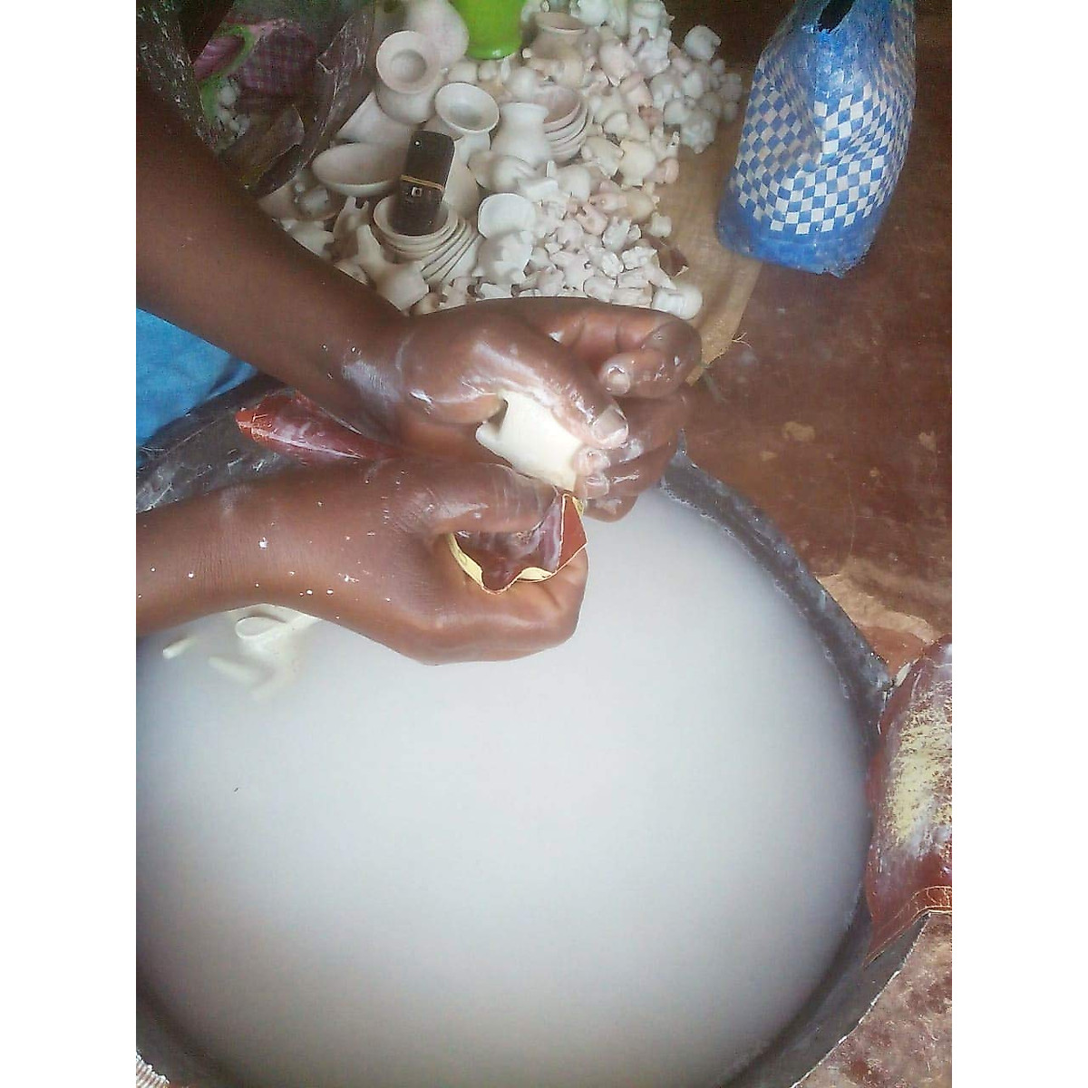 TEMBO AFRICA - Handmade African Rhino - Soapstone Figurine Sculpture - 2 Inches Height x 3 Inches Long, Blue - Handmade From Africa, SS22