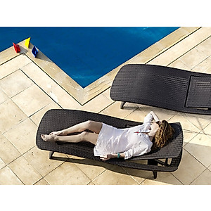 Keter 211045 Pacific Sun Lounger Set of 2, Brown