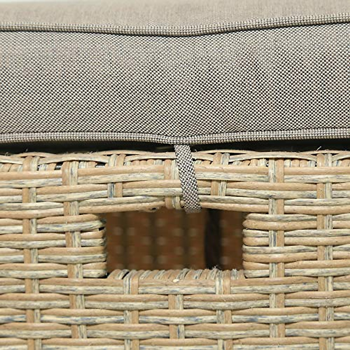 HHOK 6 Pieces Patio Furniture, Outdoor Sectional Sofa PE Rattan Table, Chair and Stools for Porch Lawn Garden Backyard, K-Brown Wicker Conversation Sets