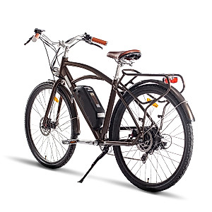 Sarahbridal Commuter Electric Bike for Adults, City Cruiser Ebike 500W Powerful Brushless Motor Cargo, 20+MPH, 50+Miles, 28" Electric Bicycle with Removable 48V 12.8Ah Larger Battery 7-Speed