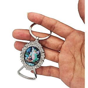 Guardian Angel Watching Kids Bottle Opener Elegant Keychain Party Favor Bautizo Recuerdos Wedding Communion Baptism Christening - 12 PCS