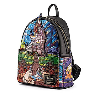 Loungefly Disney Princess Castle Series Belle Womens Double Strap Shoulder Bag Purse