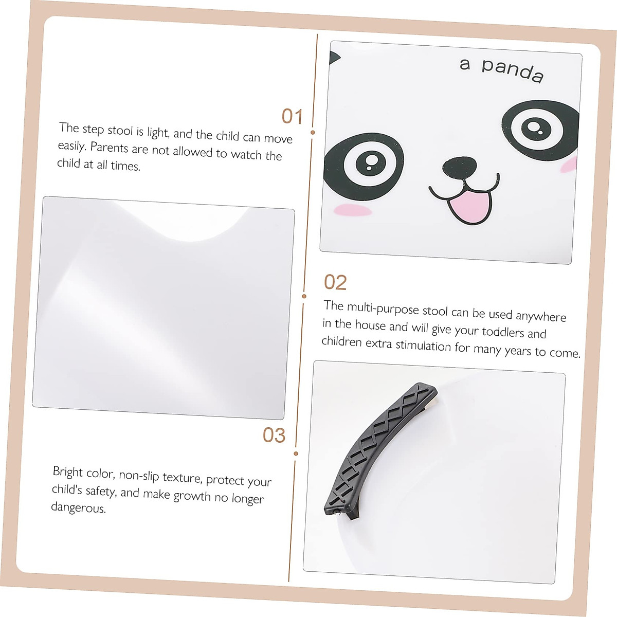 Homoyoyo Cartoon Plastic Stool Baby Sink Stools for Adults Round Ottoman Stool Kids Stools Home Step Stool Safety Steps Bathroom Chair Aldult Child White Plastic Chair