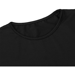 Women 's Casual 2 Piece Outfits Solid Crop Top Short Pants Outfit Sports Yoga Suit Tracksuit Jumpsuits (Black, L)