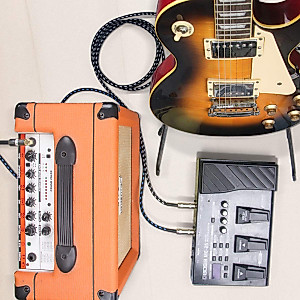 Penker 2 Pack Guitar Instrument Cable 3FT,Right Angle 1/4-Inch TS to Straight 1/4-Inch TS Gold Plated 6.35mm Guitar Cord,1 Meter for Guitar Bass Keyboard Effector Microphone Mixer