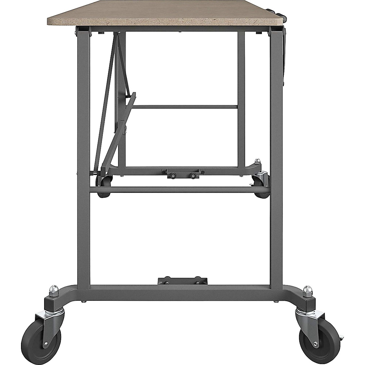CoscoProducts 66720DKG1E COSCO Smartfold Portable Folding MDF Work top (Gray, 350 pounds) Workbench Desk, Tan