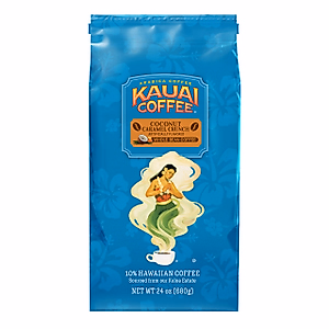 Kauai Coffee Koloa Estate Medium Roast - Coconut Caramel Crunch, 24 oz Package