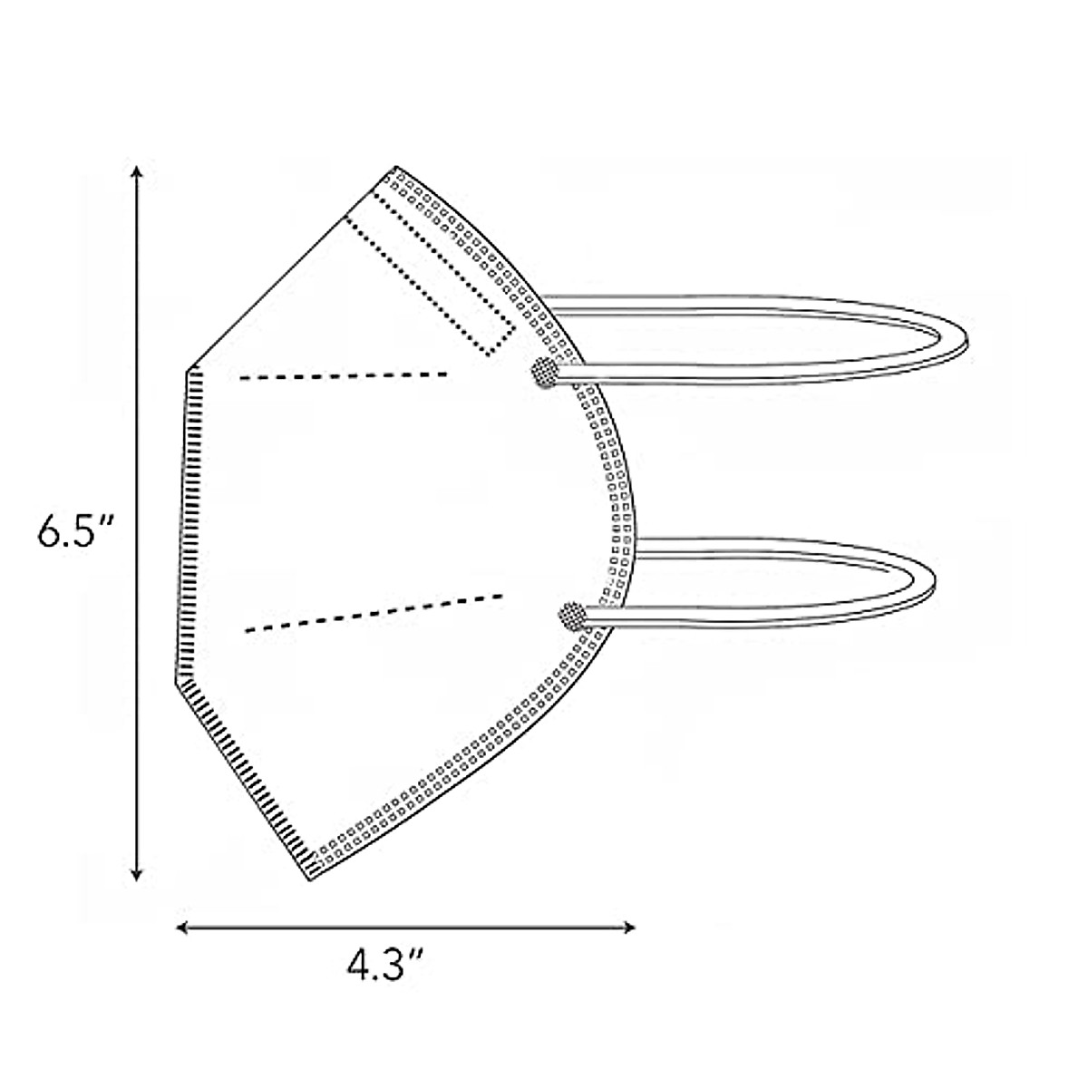 Aidway N95 Respirator - Made in USA - Protection from Dust & Airborne Contaminants - Disposable - 10 Count - White