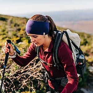 Merino Wool Reversible Headband Black One Size