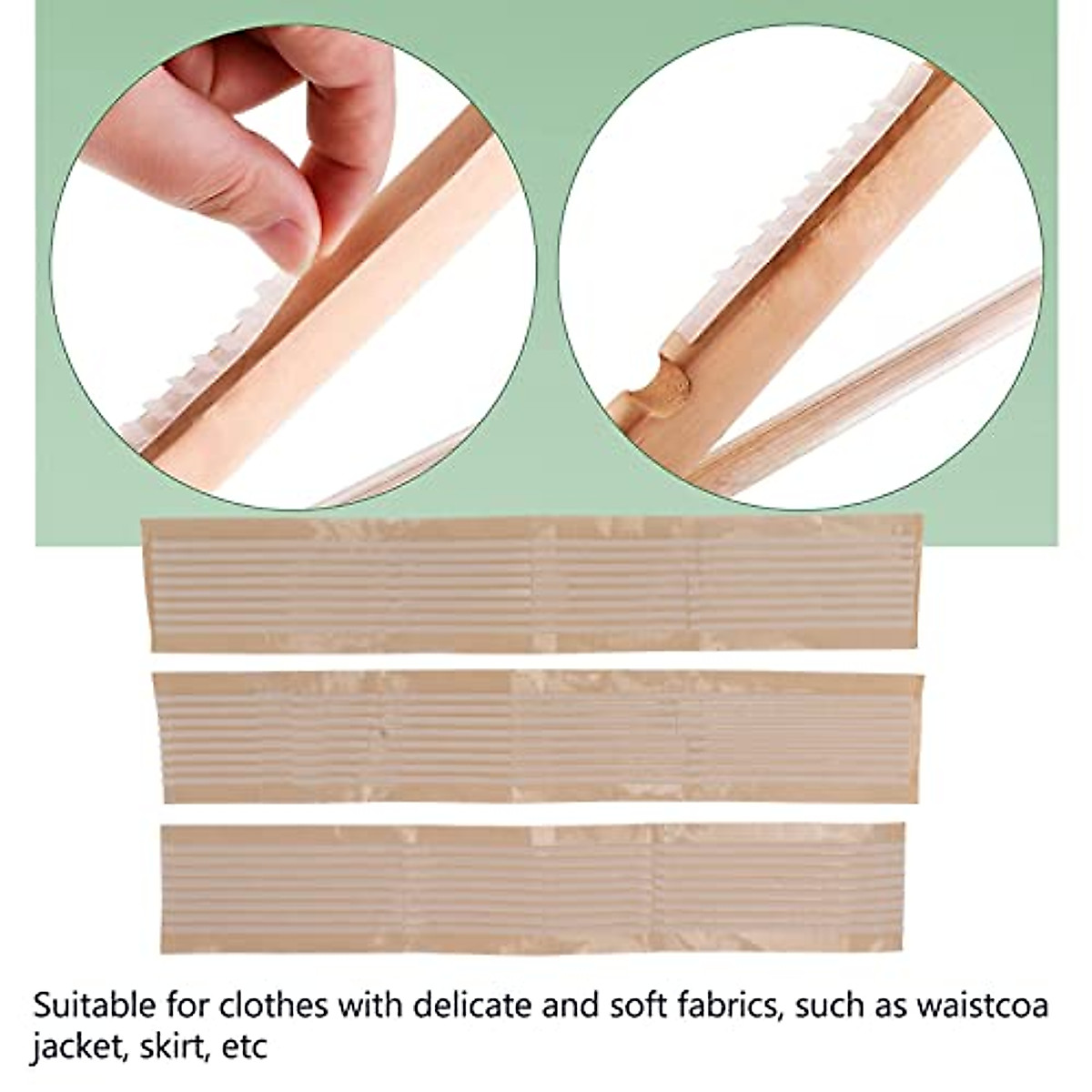 Non Slip Hanger Grips, 200PCS Self Adhesive Silicone Clothes Hanger Strips Clear with Fins for Clothing Hanger, 0.24 x 2.76in