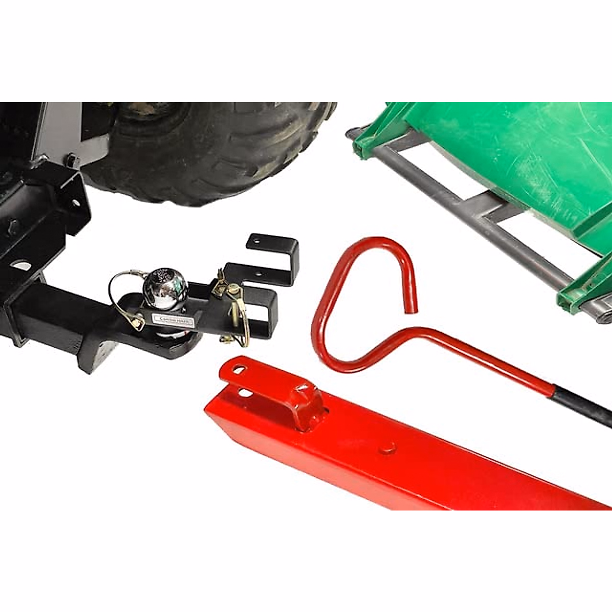 Garbage Commander Combo Hitch, Haul Pin Hitch, Handled Lawn and Garden Equipment, or Wheeled Garbage Cans