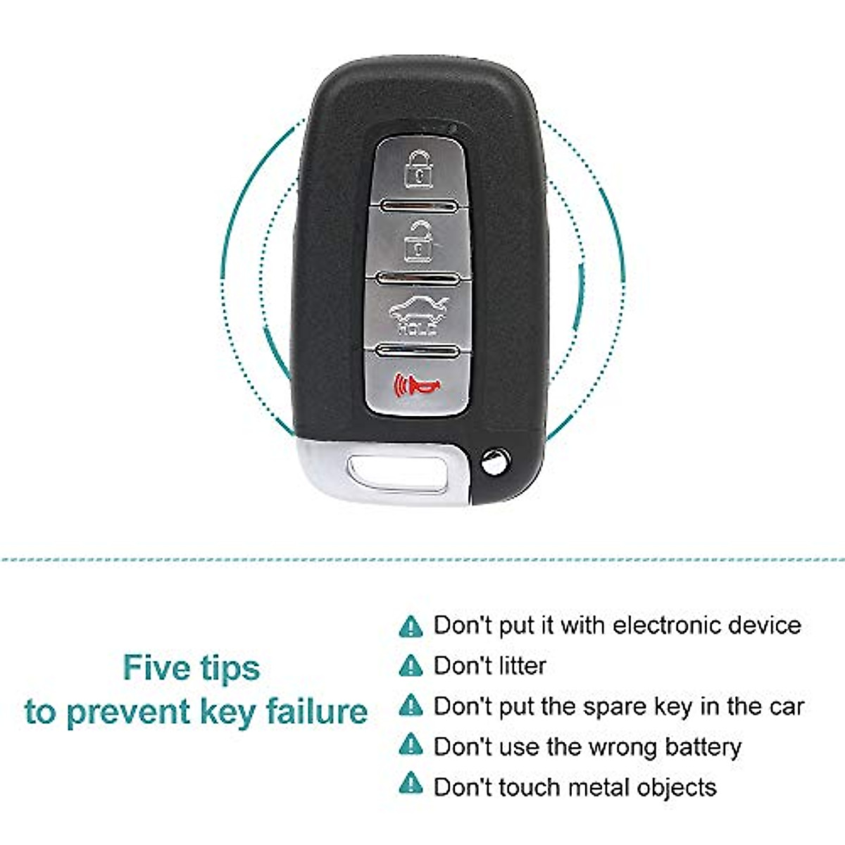 SELEAD Keyless Entry Remote Control Car Key Fob Keyless Entry Remote fit for Hyundai for Kia Azera Equus Genesis Sonata 2011-2015 Antitheft Keyless Entry Systems PCF7952 4 Buttons 1pc US Stock