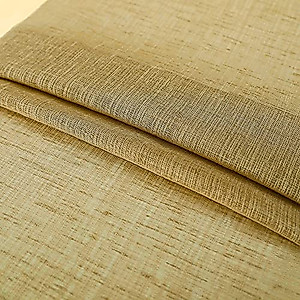 KOUFALL Gold Valances for Windows Rod Pocket Semi Sheer Curtain Toppers Gold Yellow Mustard Valance for Living Room Bathroom Fall Decoration Holiday Decor Kitchen 52 x 18 Inch Length