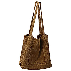 VIIVY VIYIV Women's Canvas Tote Bag Corduroy Large Capacity Shoulder Bag Satchel Hobo Shopping Bags College School Books Bag