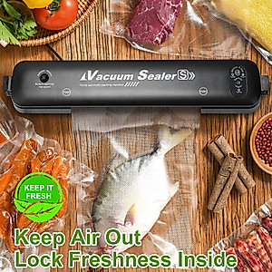 Vacuum Sealer Bags - 8" x 20' (3 Rolls) - Commercial Grade Sous Vide & Food Saver Rolls, Reusable & Resizable, Puncture Protected, Ideal for Cooking & Freezer Storage