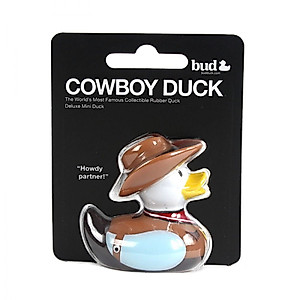 Bud Duck ~ Mini Collectible Deluxe Rubber Duck ~ COWBOY
