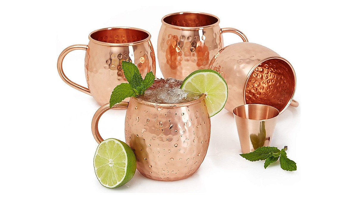 Willow & Everett Moscow Mule Copper Mugs Set - 4 Pack