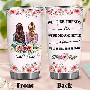 VUNVUT86 Personalized Bestie Gifts - Mother's Day Gifts For Best Friend, Bestie, Sister, BFF, Her - We Will Still Be Friend Tumbler - Birthday, Christmas Friendship Gift For Friends