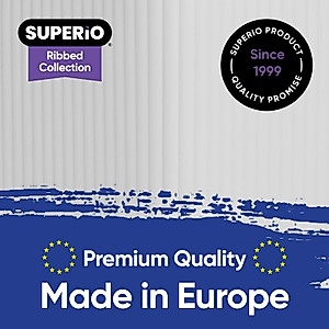 Superio Ribbed Collection - Decorative Plastic Open Home Storage Bins Organizer Baskets, Large White Smoke (1 Pack) Container Boxes for Organizing Closet Shelves Drawer Shelf 15 Liter/16 Quart