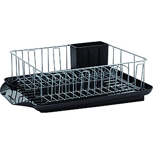Farberware - 5238259 Farberware Classic 3-Piece Dish Rack, Black, 20-Inch-by-15-Inch -