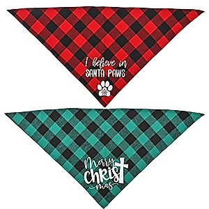 Halloween Thanksgiving Christmas Dog Plaid Bandana Triangle Bib Set Scarf Accessories Holiday for Pet Dogs Cats
