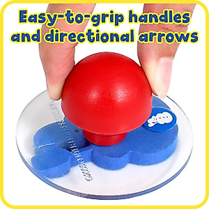 READY 2 LEARN Giant Stampers - Christmas Shapes - Set of 10 - Easy to Hold Foam Stamps for Kids - Arts and Crafts Stamps for Displays, Posters, Signs and DIY Projects