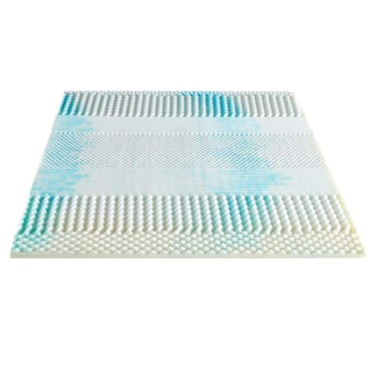 Restologie 2'' Reversible Gel Memory Foam 7- Zone Mattress Topper (Queen)