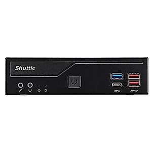 Shuttle XPC Slim DH470C Mini Barebone PC Intel H470 Support 65W Cometlake-s LGA1200 CPU No Ram No HDD/SSD No CPU No OS (Vesa Mount Included) ,Black
