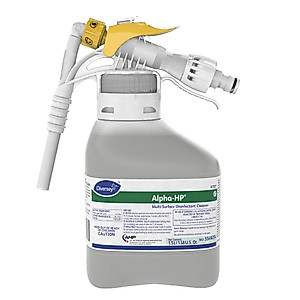 Diversey 5549254 Alpha-HP Multi-Surface Disinfectant Cleaner, Bactericidal & Virucidal Hydrogen Peroxide, Concentrate, Ready-to-Dispense (RTD), 1.5-Liter (Pack of 2)