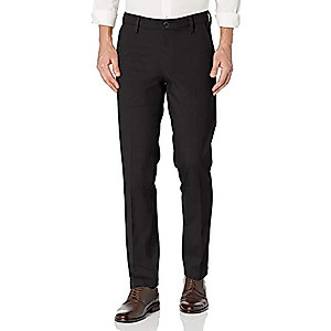 Dockers Men's Straight Fit Workday Khaki Smart 360 Flex Pants (Regular and Big & Tall), Black, 34W x 32L