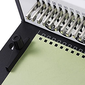 Rayson TD-1500B34 Binding Machine, Square Size Holes, 3:1 Pitch Wire-O Binder Punch 15 Sheets/Bind 130 Sheets with Sturdy Metal Construction
