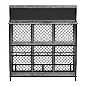 GDLF Home Bar Unit Mini Bar Liquor Bar Table with Storage and Footrest for Home Kitchen Pub (Brown)