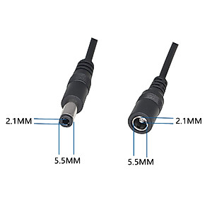 20cm DC 5.5mm x 2.1mm Male to Female On/Off Switch Cable YOUCHENG for LED CCTV Security Camera(4-Pack)…