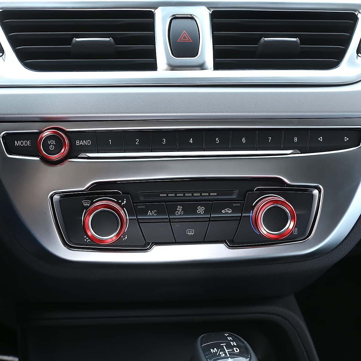 3 Pcs Car Aluminum Alloy Rear View Mirror Adjustment and Volume Knob Cover Trim Compatible with Toyota Supra GR A90 A91 MK5 2018 2019 2020 2021 2022 2023 2024 BMW Series 1 2017 2018 2019 2020 (Red)