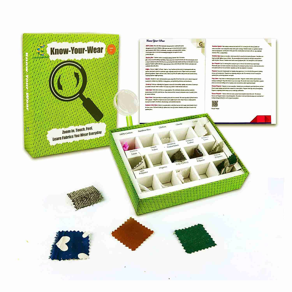 Cognisprings Know-Your-Wear Fabric Learning Kit - Montessori Toys - Preschool Learning Activities - Educational Toys for Kids 5-7 - Autism Toys