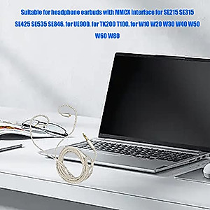 ASHATA Upgrade Earphone Cable for AUDIOSENSE, for WESTONE W Series W10 W20 W30 W40, ES Series ES10 ES20 ES30 ES50 ES60, MMCX to 3.5mm Replacement Earphone Cable