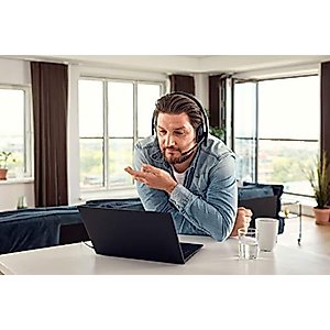 Sennheiser PC 8.2 USB On-Ear Headset With In-Line Volume Control - Secure Fit Headband - No Slippage - Passive Noise-Cancellation Adjustable Microphone - for Internet Telephone Users and E-Learners