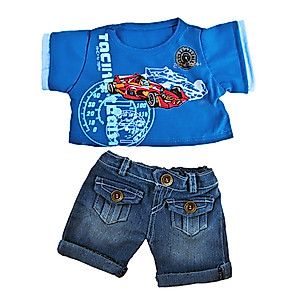 Cool Racecar Outfit Outfit Fits Most 14" - 18" Build-a-Bear and Make Your Own Stuffed Animals