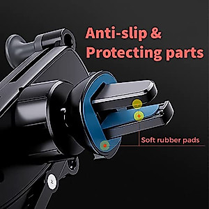 [ Life Goes On ] 2022 Newest Gravity Car Phone Holder Mount Vent Clip, Air Vent Phone Mount for Car, Automatic Locking Universal Smartphone Cradle Compatible for iPhone Galaxy and More. 4.7-6.5 inch