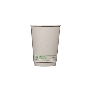 12oz Plastic-free Coffee Cups by Living Balance | 100 cups with Integrated Sleeves. Best alternatives to plastic cups.