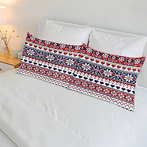 Tribal Prints Satin Pillow Cases Silk Satin Pillowcase for Hair and Skin Standard Set of 2 Super Soft Silk Pillowcase with Envelope Closure (20x26 in)