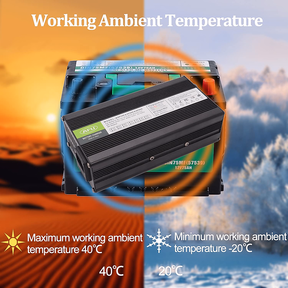 54.6V 10A Charger 13S 48V Li-ion Battery Smart Charger for Lipo/LiMn2O4/LiCoO2 Battery Charger Black Aluminum Case Safe and Durable (XT60 Male Plug)