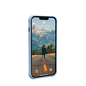 URBAN ARMOR GEAR [U by UAG Designed for iPhone 13 Case Blue Cerulean DOT Slim Fit Lightweight Stylish Pattern Impact Resistant Antimicrobial Protective Phone Cover, [6.1 inch Screen]