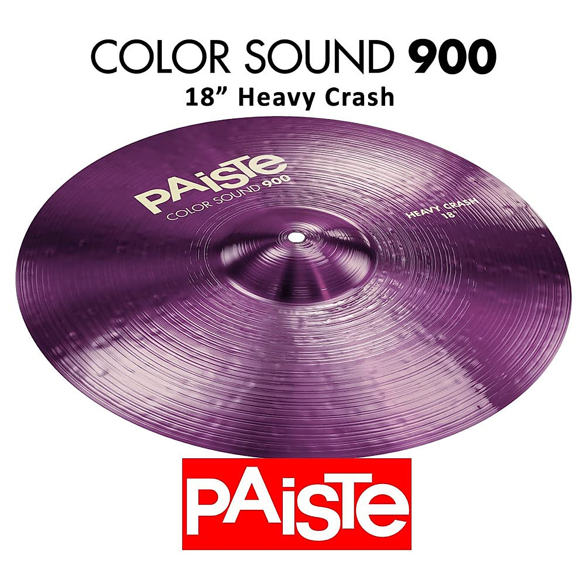 Paiste 18 Inches Color Sound 900 Purple Heavy Crash Cymbal