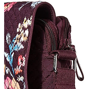 Vera Bradley Women's Microfiber Turnabout Crossbody Purse, Indiana Rose, One Size