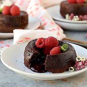 Yomvzake Brownie Bowl Pan 2 Pack, 6 Cavity Mini Round Cake Pan Cantinflas Cake Mold 3 Inch Shortcake Pan Tea Cake Pan Small Lava Cake Pan Cookie Shot Mold for Baking - Gold