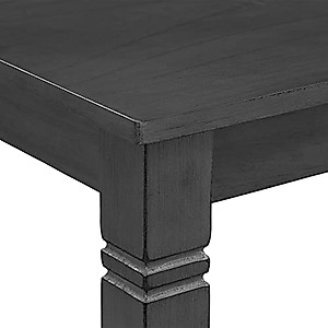 Woanke Table & Chair 7 Piece Dining, Extendable 6 Upholstered Chairs, Breakfast Nook Table Set for Restaurant, Living Room, Kitchen Area, 3-Gray